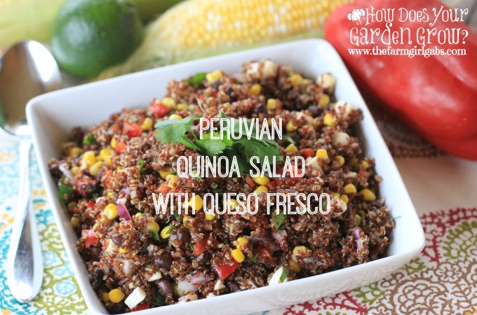 Peruvian Quinoa Salad with Queso Fresco - www.thefarmgirlgabs.com