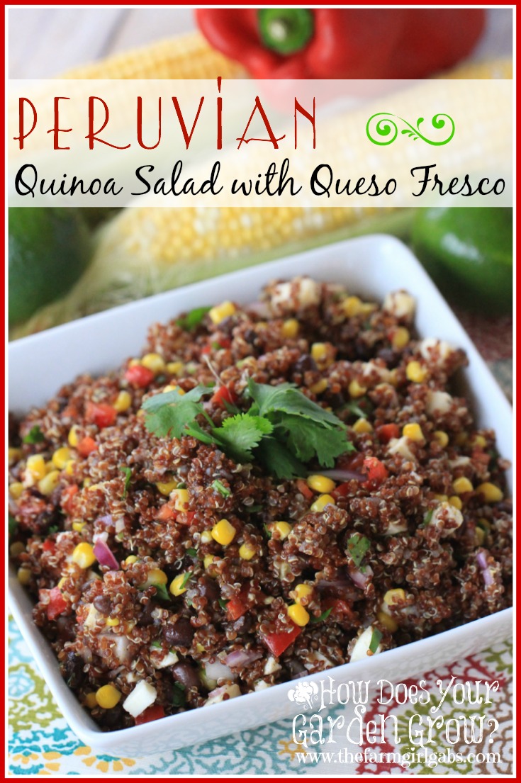 Peruvian Quinoa Salad with Queso Fresco - www.thefarmgirlgabs.com