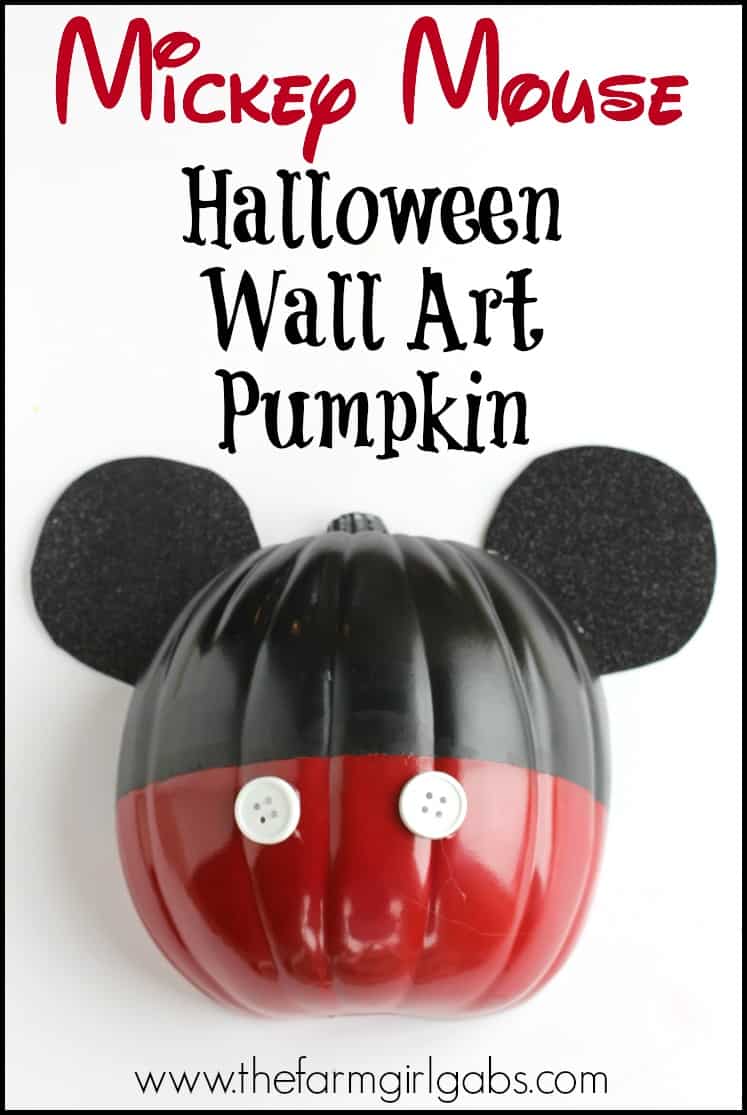 Mickey Mouse Halloween Wall Art Pumpkin