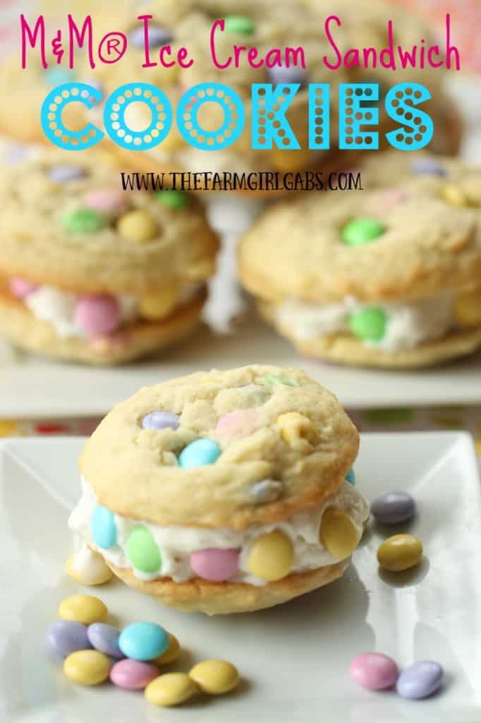 M&M® Ice Cream Sandwich Cookies - The Farm Girl Gabs®