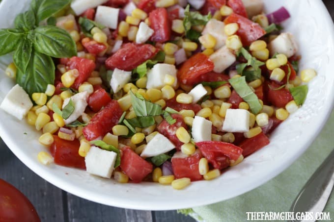 Tomato Corn And Basil Salad The Farm Girl Gabs®