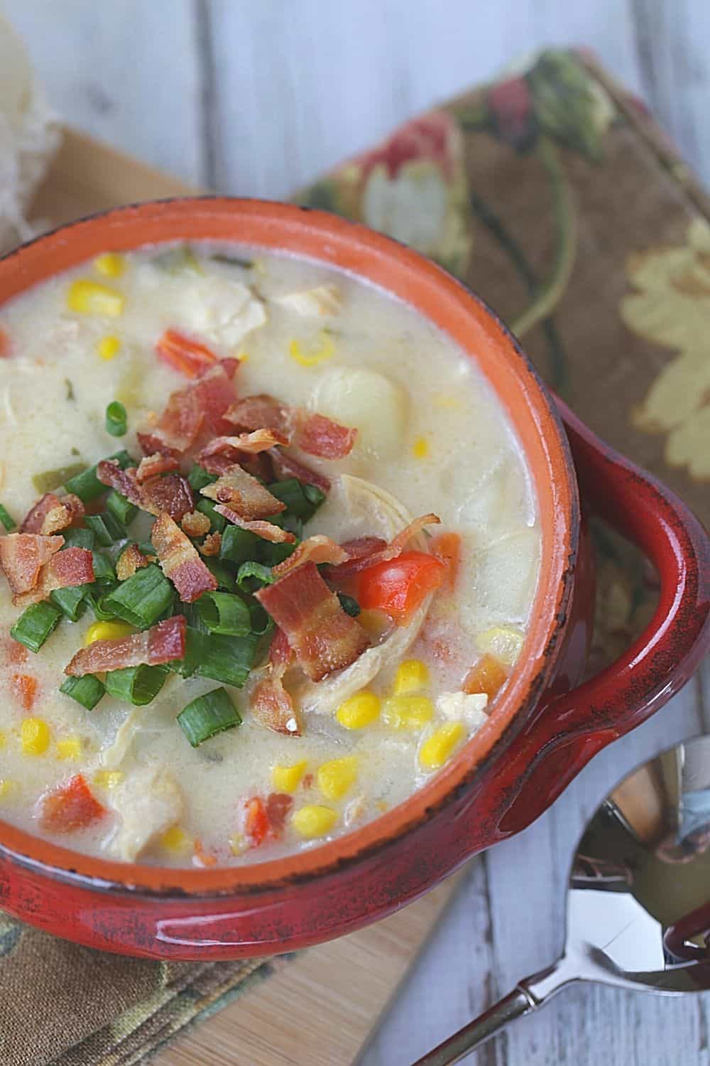 Easy Homemade Chicken Corn Chowder - The Farm Girl Gabs®