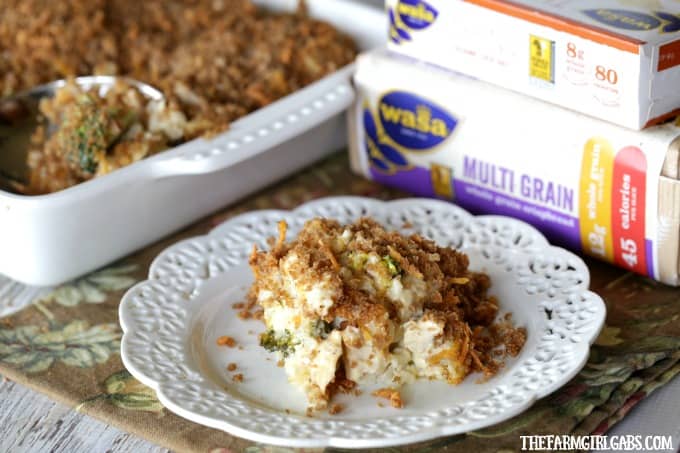 Cheesy Chicken Broccoli Ranch Casserole - The Farm Girl Gabs®