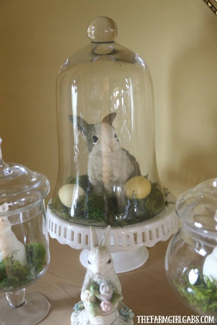 DIY Spring Bunny Jar Display - The Farm Girl Gabs®
