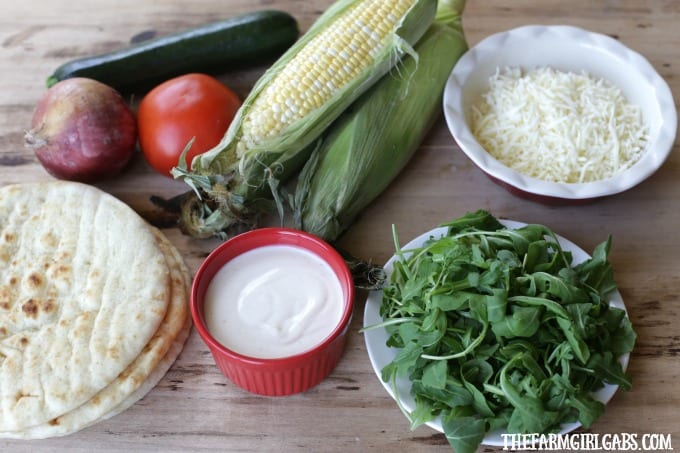 Sweet Corn Vegetable Flatbread - The Farm Girl Gabs®