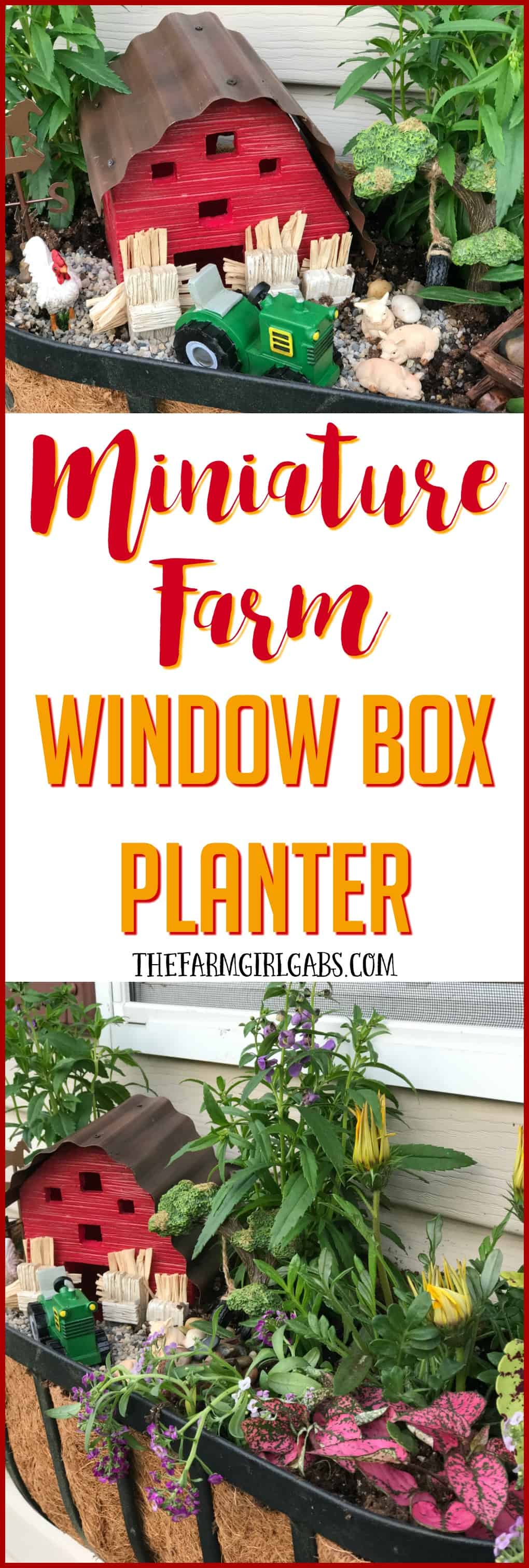 Miniature Farm Window Box Planter - The Farm Girl Gabs®