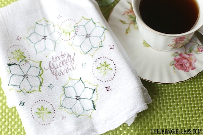 Stamped Friendship Tea Towel - The Farm Girl Gabs®