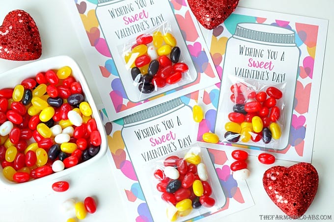 Printable Sweet Candy Jar Valentines - The Farm Girl Gabs®