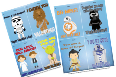 Printable Star Wars Classroom Valentine Cards - The Farm Girl Gabs®