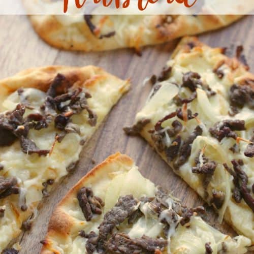 Philly Cheesesteak Flatbread - The Farm Girl Gabs®