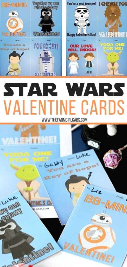 Printable Star Wars Classroom Valentine Cards - The Farm Girl Gabs®