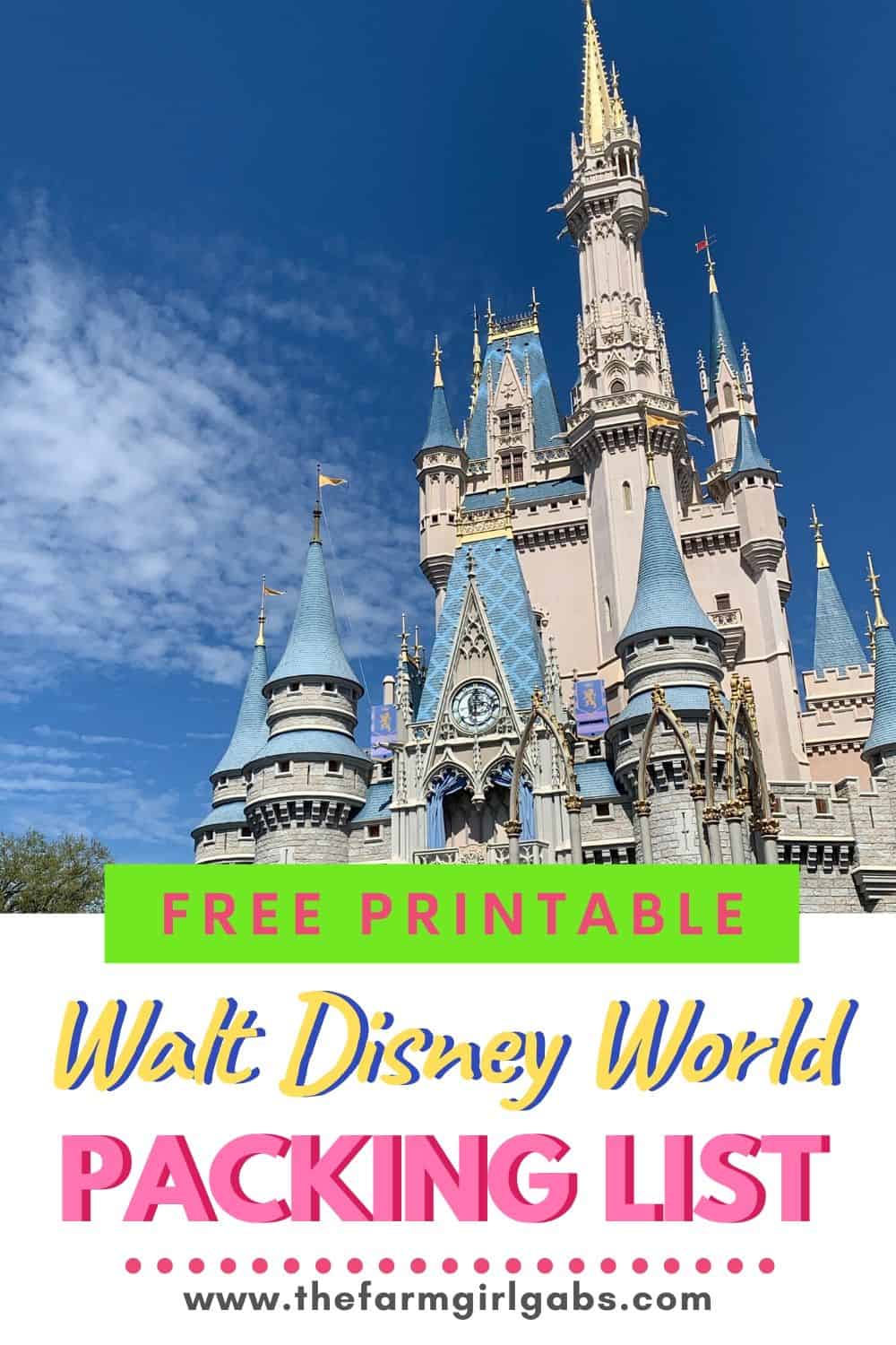 Disney Packing Lists - The Farm Girl Gabs®