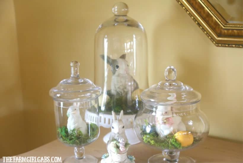 DIY Spring Bunny Jar Display - The Farm Girl Gabs®