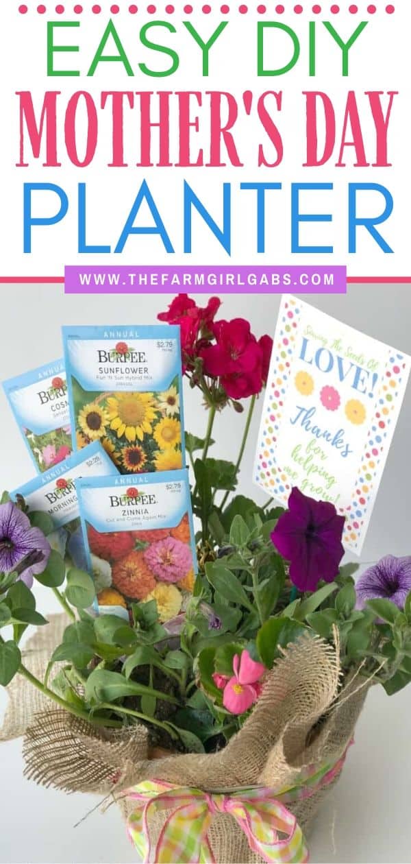 Sowing The Seeds Burlap Planter And Printable - The Farm Girl Gabs®