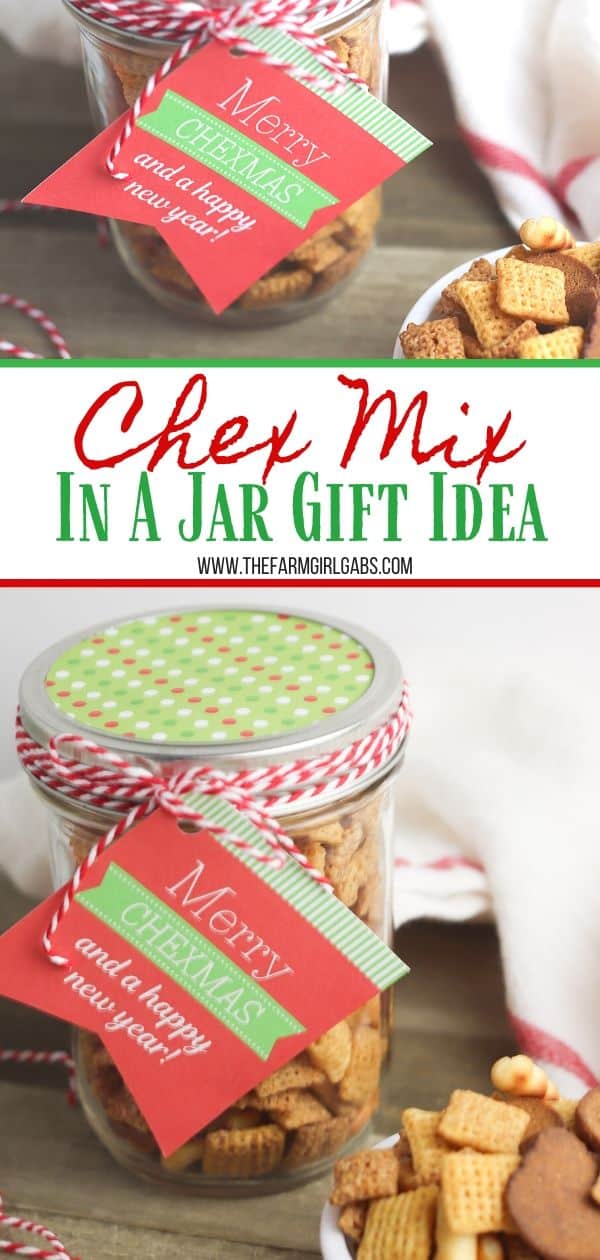 Chex Mix Gift In A Jar - The Farm Girl Gabs®