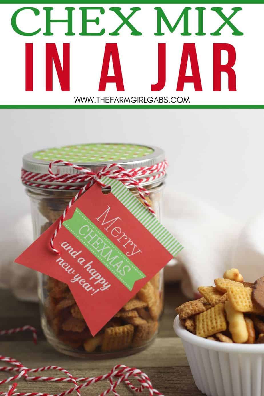 Chex Mix Gift In A Jar - The Farm Girl Gabs®