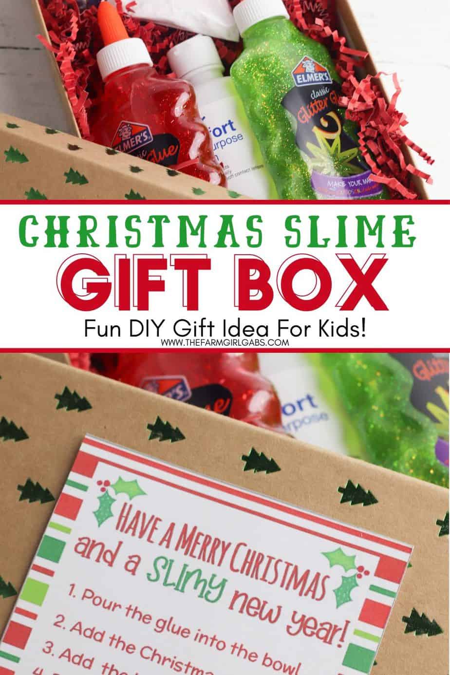 Christmas Slime In A Box Gift Idea - The Farm Girl Gabs®