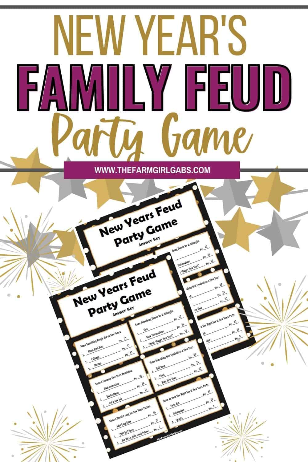 New Year's Family Feud Game - The Farm Girl Gabs®