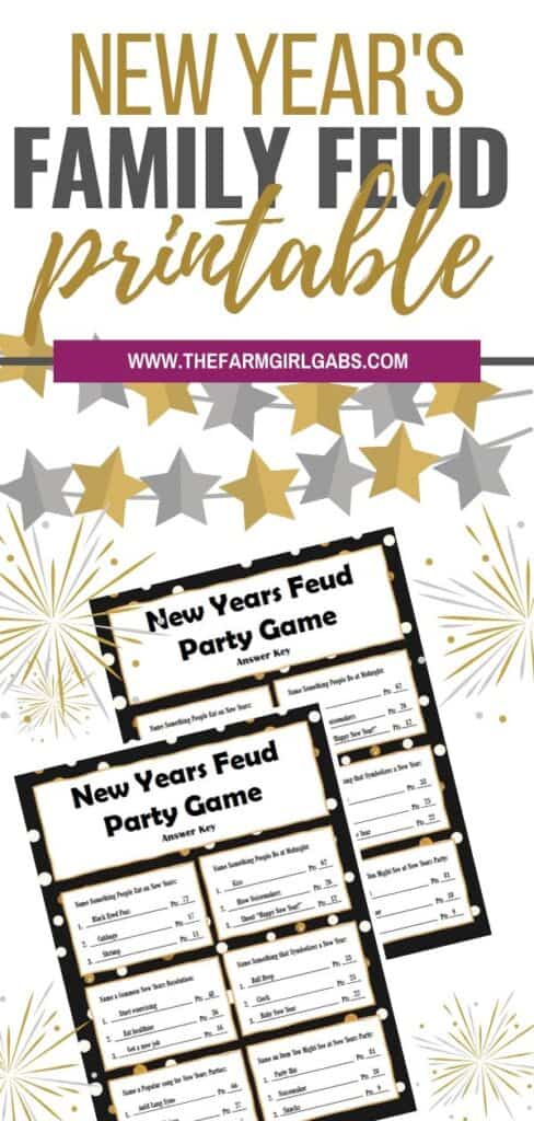 New Year's Family Feud Game - The Farm Girl Gabs®