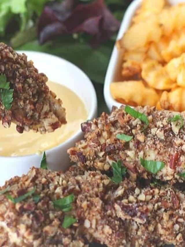Pecan Crusted Chicken Tenders Story - The Farm Girl Gabs®