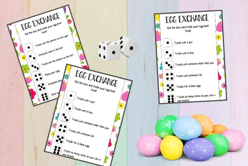Easter Egg Exchange Dice Game - The Farm Girl Gabs®