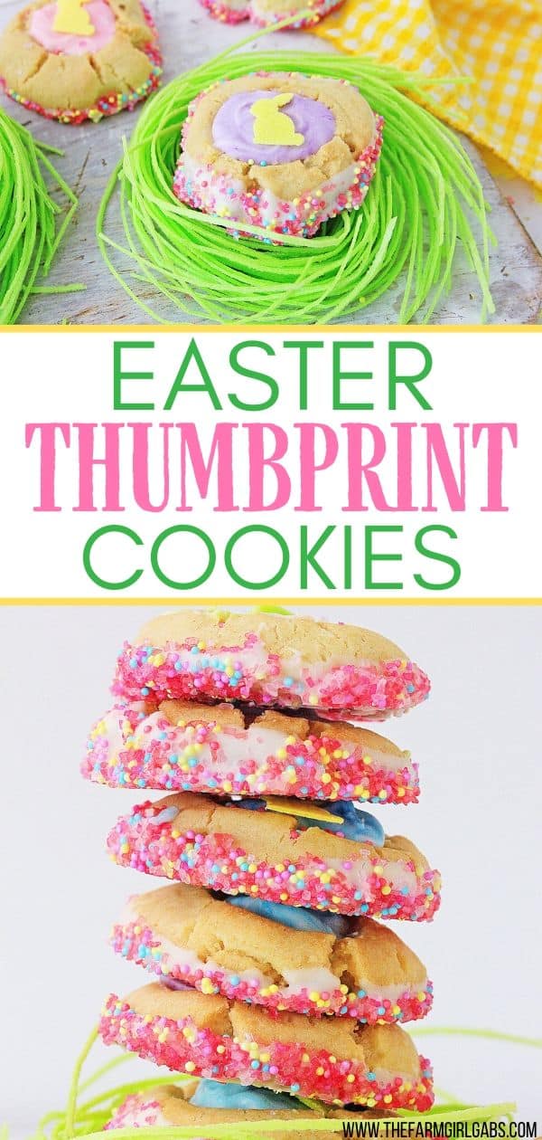 Easter Thumbprint Cookies - The Farm Girl Gabs®