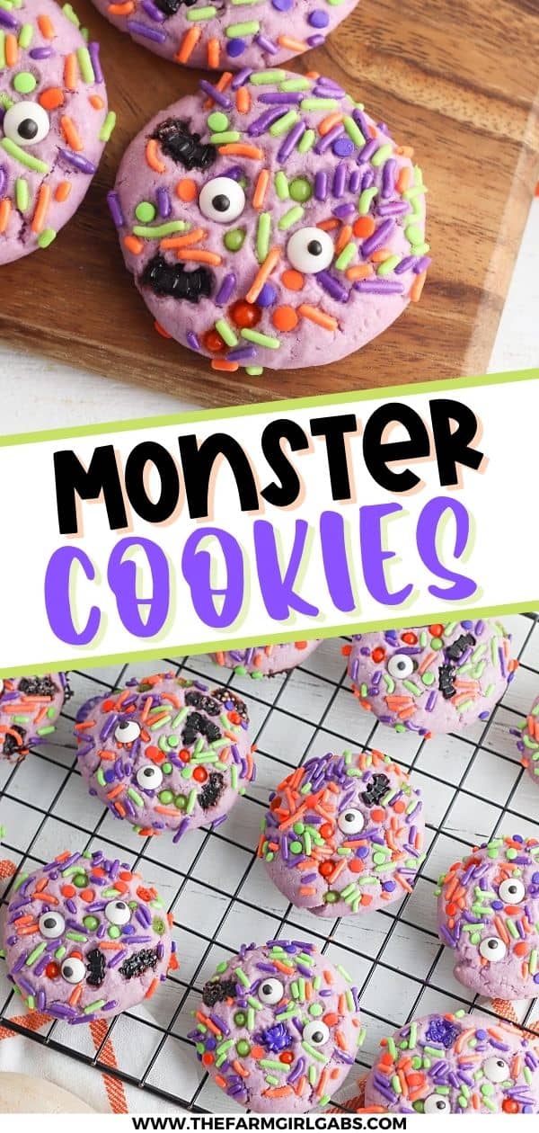 Halloween Monster Sprinkle Cookies - The Farm Girl Gabs®