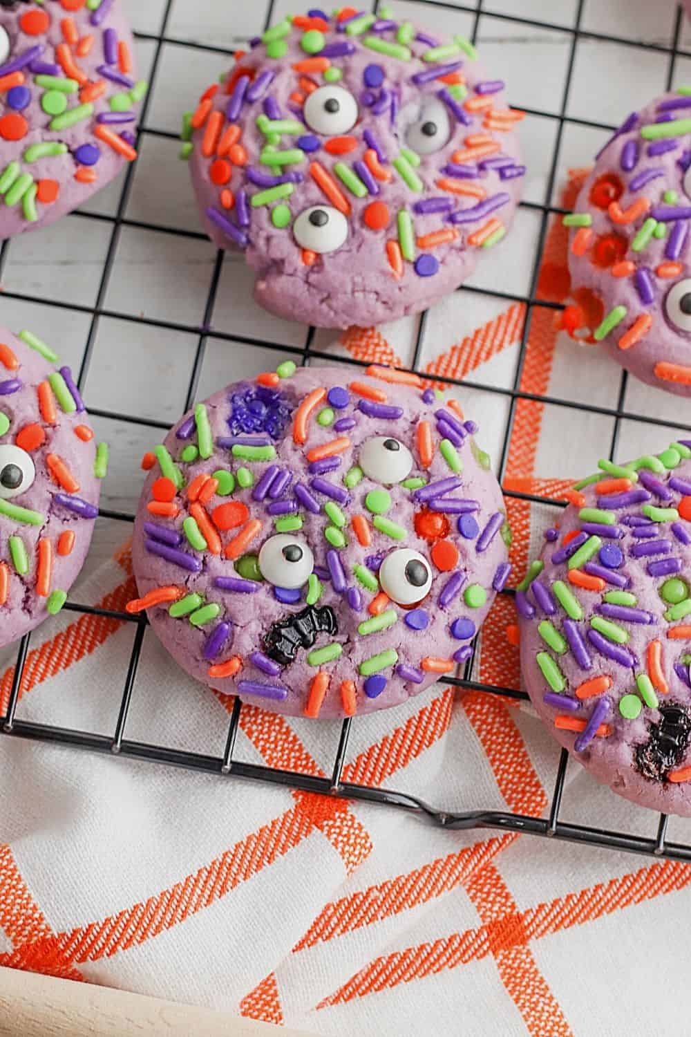 Halloween Monster Sprinkle Cookies - The Farm Girl Gabs®