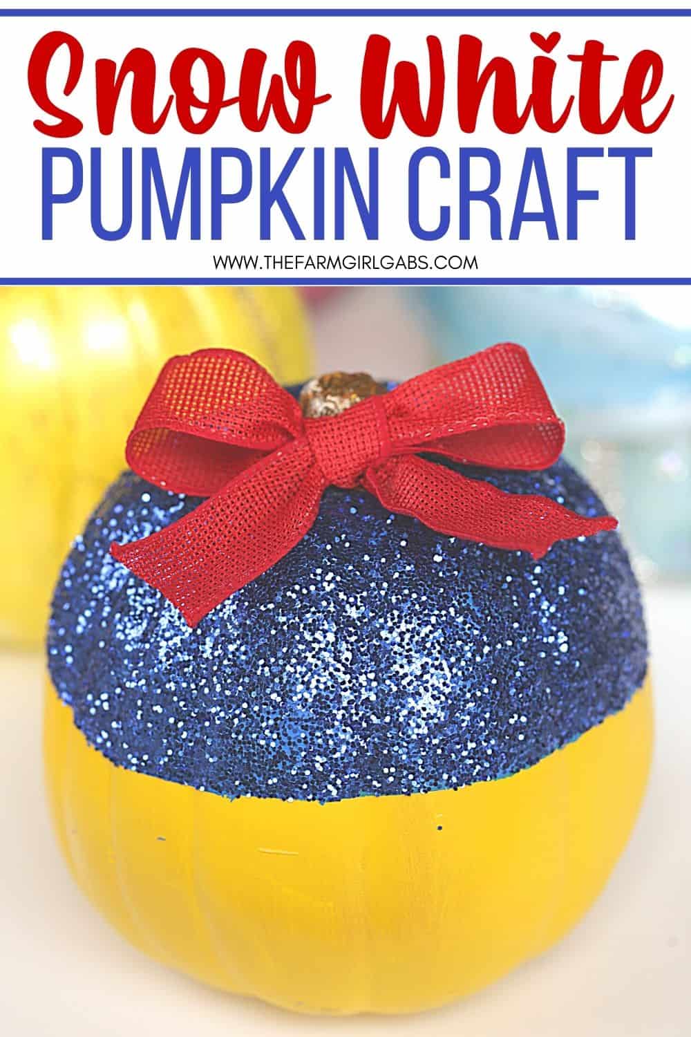 No Carve Disney Snow White Pumpkin - The Farm Girl Gabs®