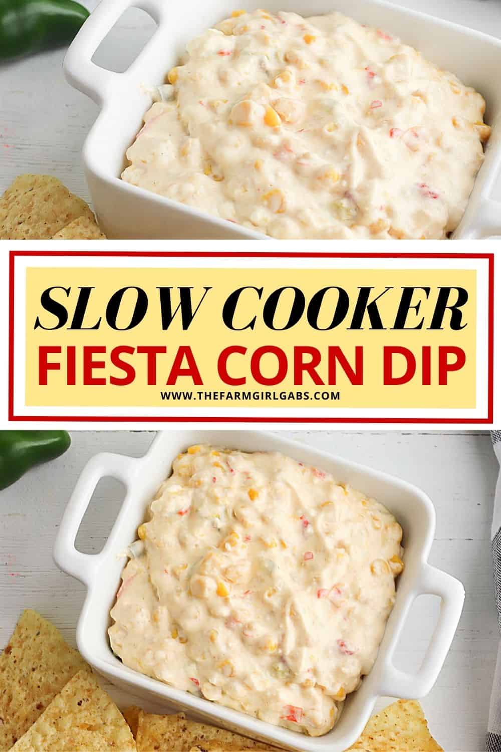 Slow Cooker Fiesta Corn Dip - The Farm Girl Gabs®