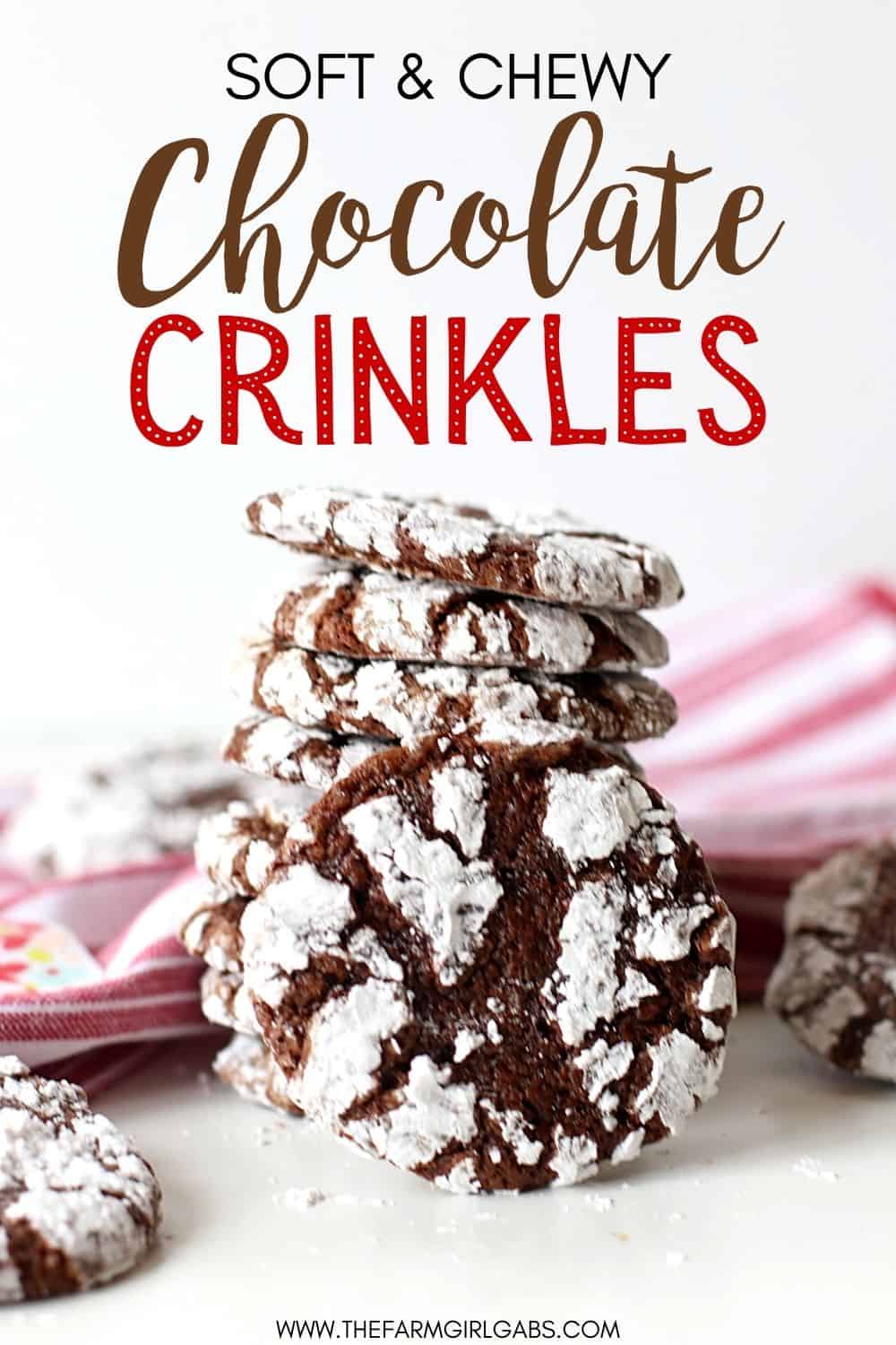 Soft and Chewy Chocolate Crinkle Cookies - The Farm Girl Gabs®