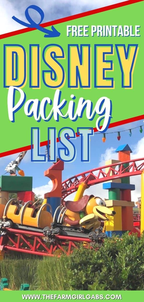 Free Walt Disney World Packing List - The Farm Girl Gabs®