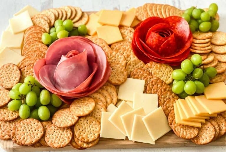 How To Make A Charcuterie Board With Meat Flowers - The Farm Girl Gabs®