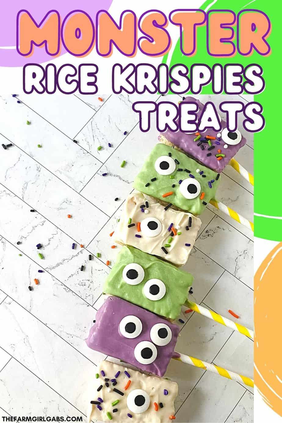 Monster Rice Krispies Treats - The Farm Girl Gabs®