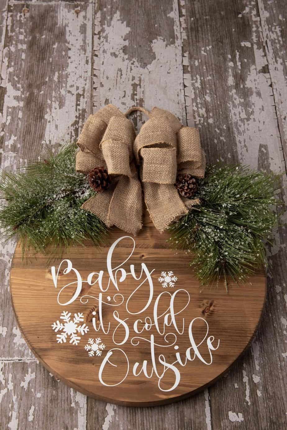 DIY Farmhouse Winter Sign - The Farm Girl Gabs®