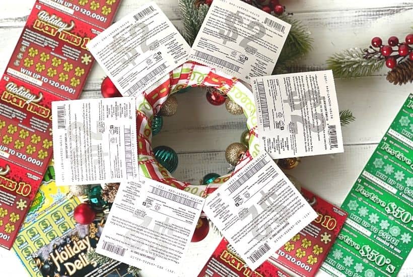 Lottery Ticket Christmas Wreath - The Farm Girl Gabs®