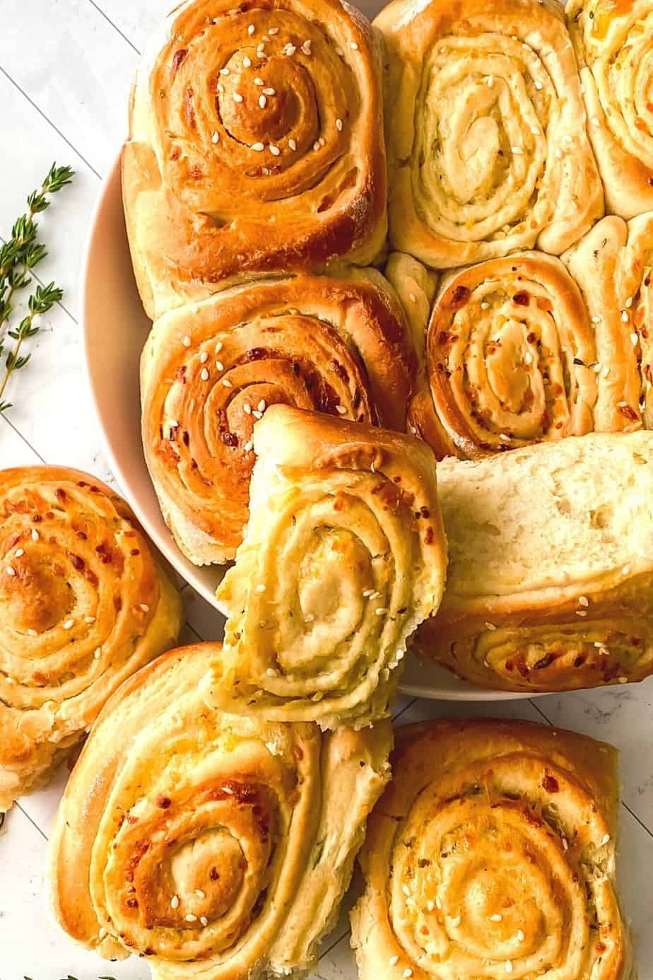 Savory Mozzarella Stuffed Pinwheels - The Farm Girl Gabs®