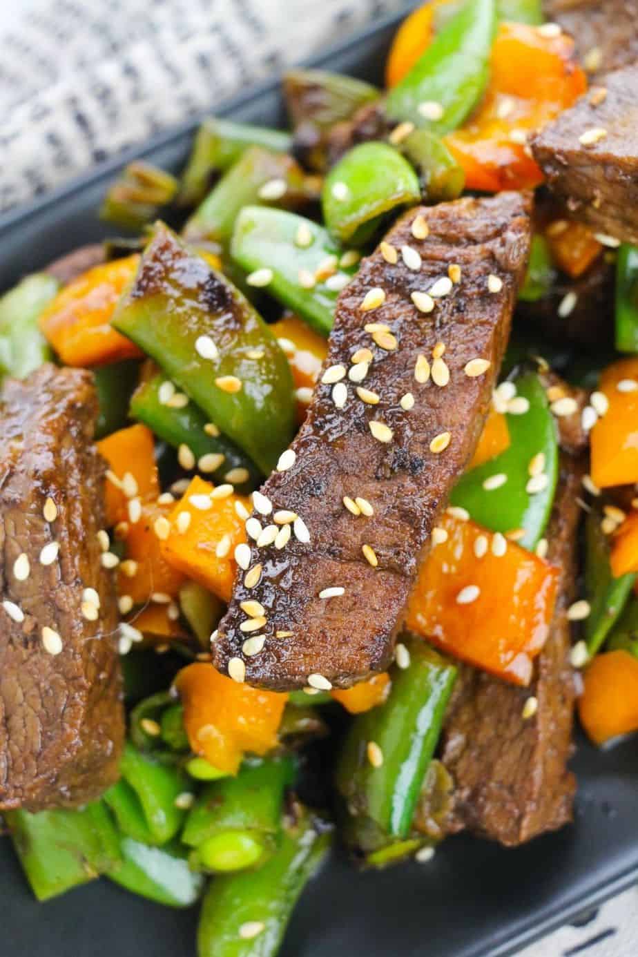 Sesame Beef Stir Fry - The Farm Girl Gabs®