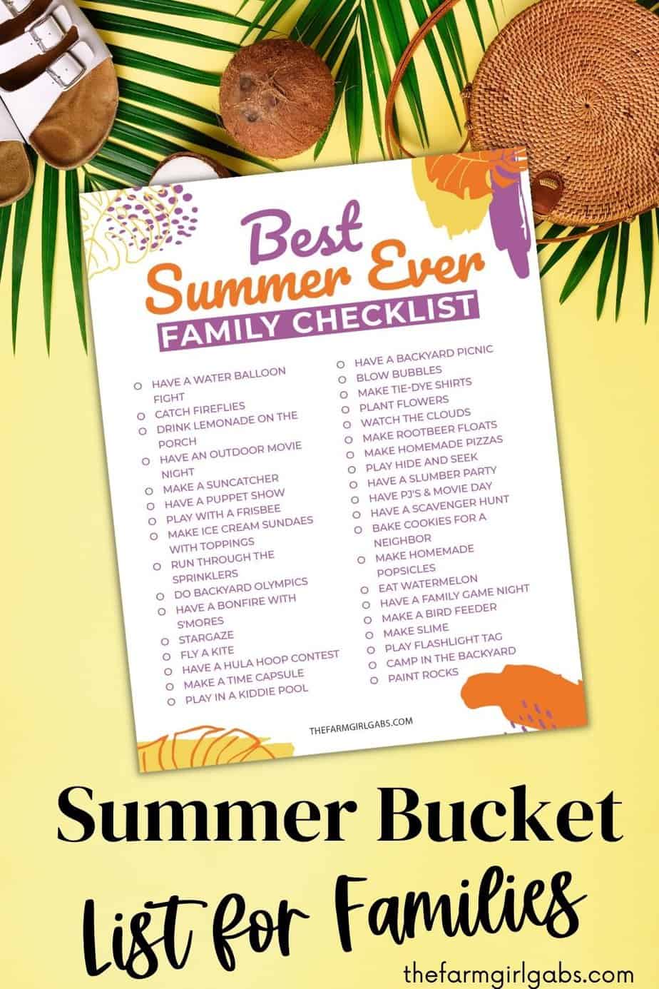 Summer Bucket List For Families - The Farm Girl Gabs®