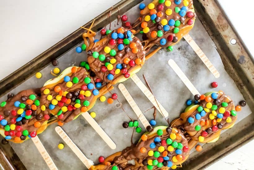 M&Ms Caramel Apple Slices - The Farm Girl Gabs®