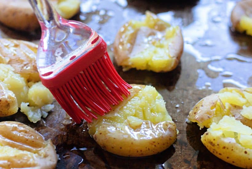 Bacon Cheddar Smashed Potatoes - The Farm Girl Gabs®