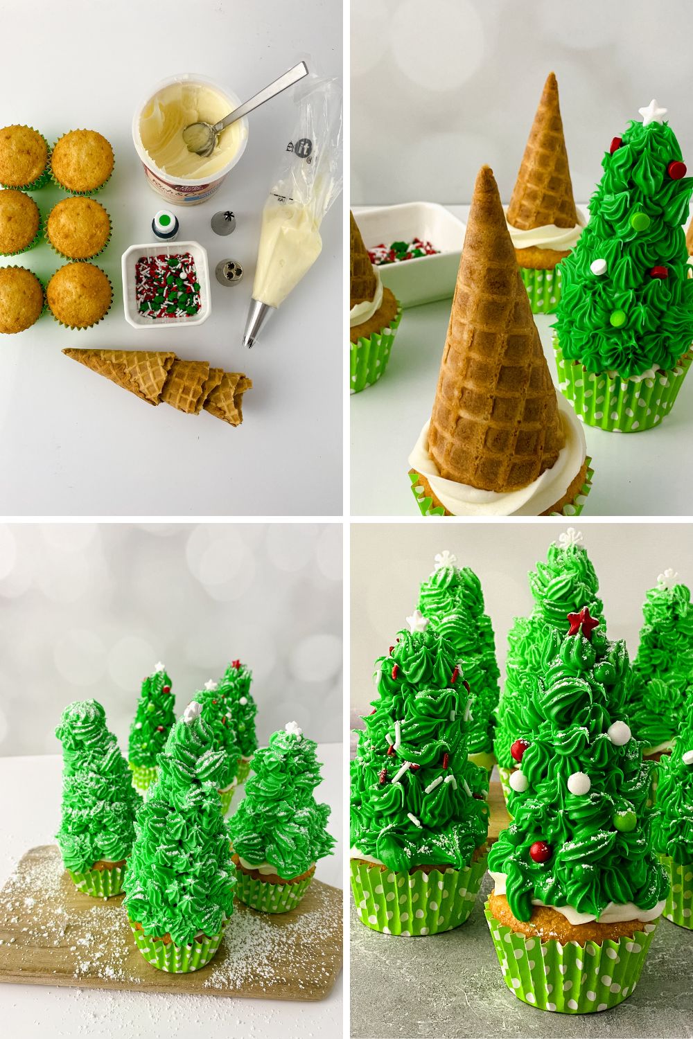 Christmas Tree Cupcakes - The Farm Girl Gabs®