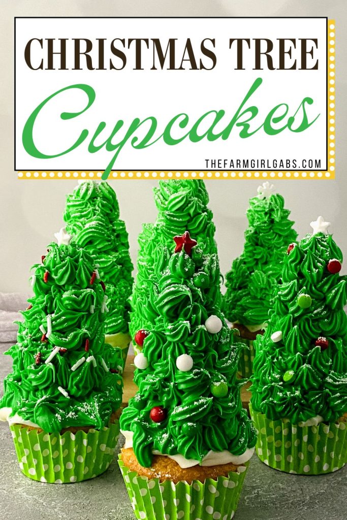 Christmas Tree Cupcakes - The Farm Girl Gabs®