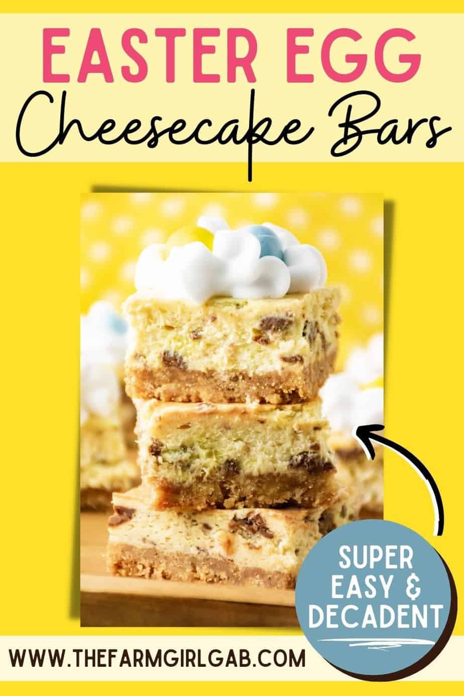 Mini Egg Cheesecake Bars - The Farm Girl Gabs®