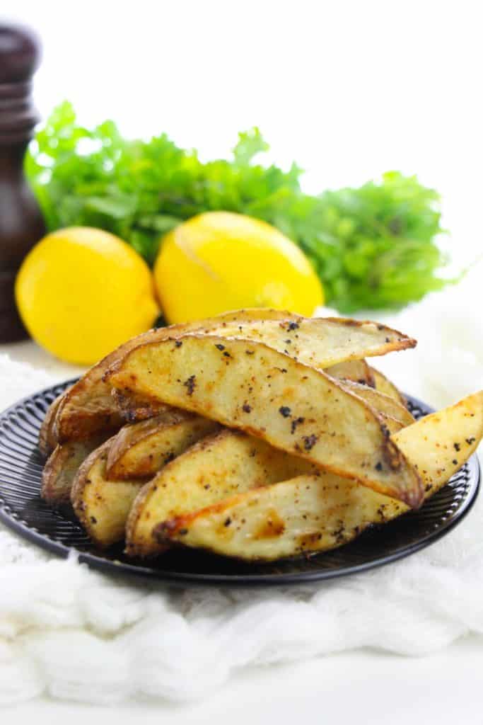 Lemon Pepper Potato Wedges - The Farm Girl Gabs®
