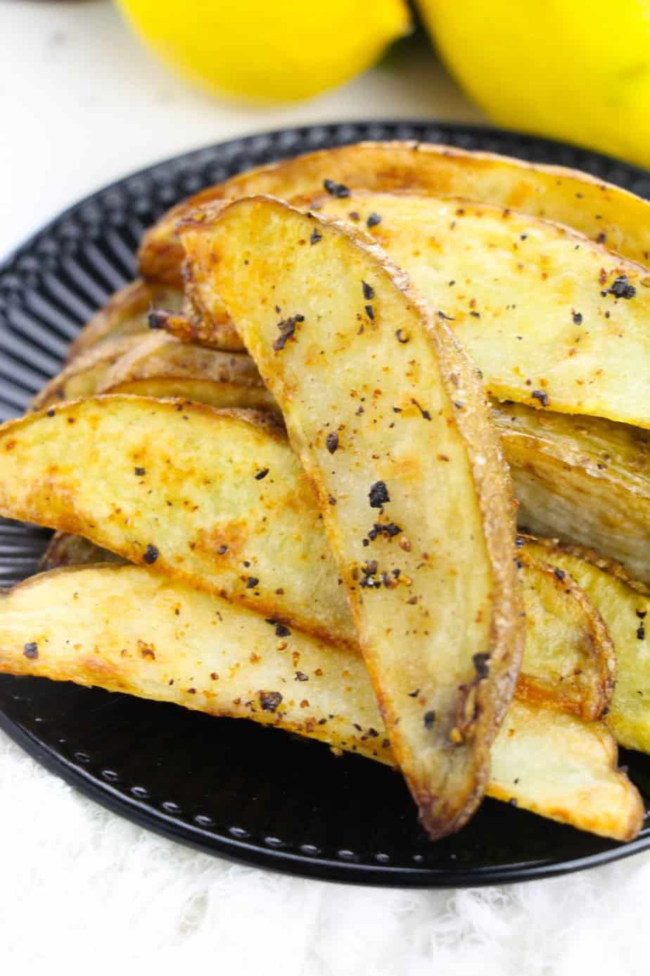 Lemon Pepper Potato Wedges - The Farm Girl Gabs®