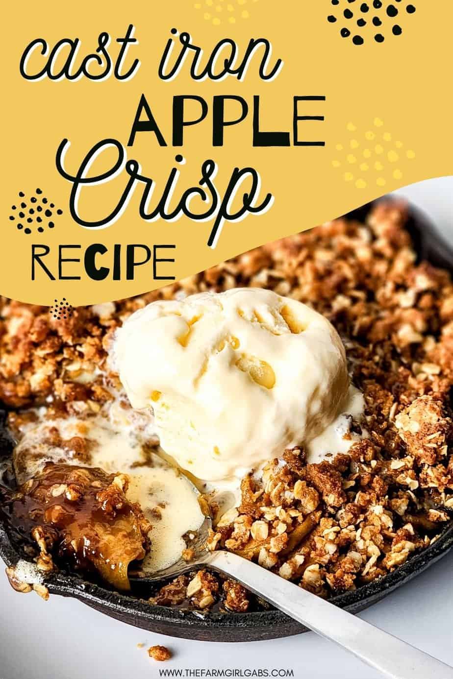 Cast Iron Apple Crisp - The Farm Girl Gabs®