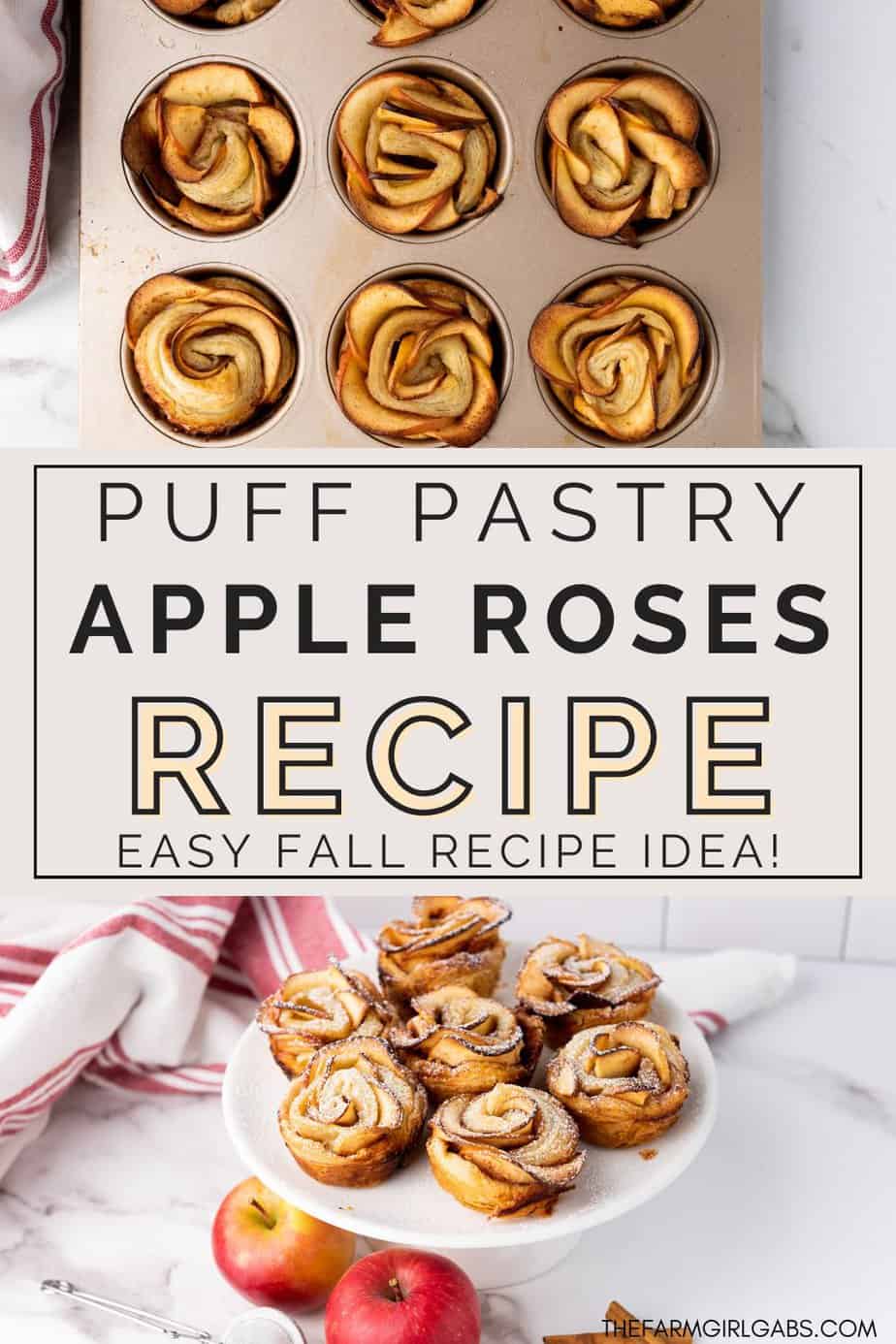 Puff Pastry Apple Roses - The Farm Girl Gabs®