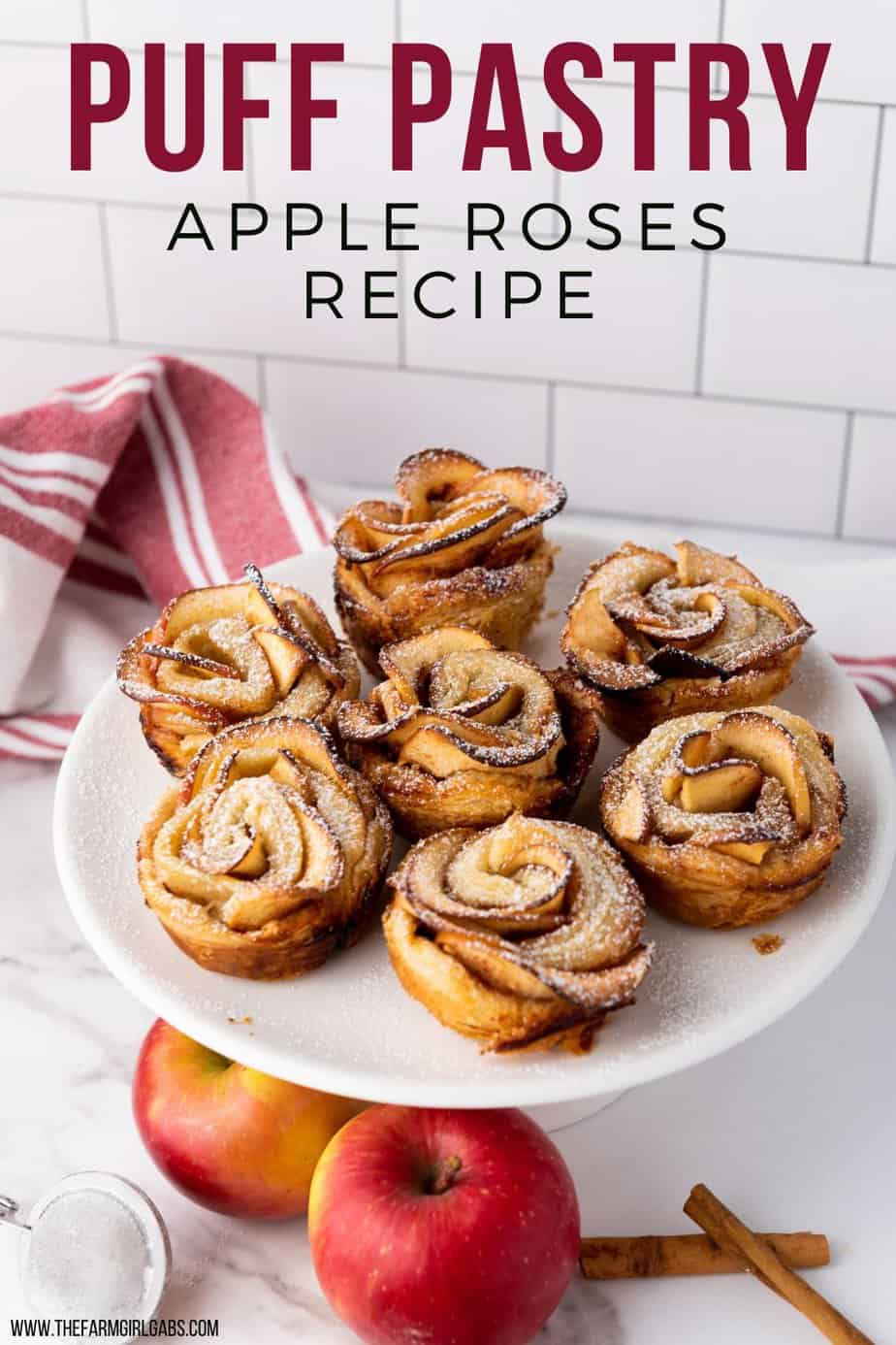 Puff Pastry Apple Roses - The Farm Girl Gabs®