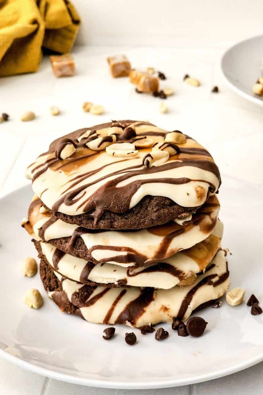 Soft & Chewy Snickers Cookie Recipe - The Farm Girl Gabs®